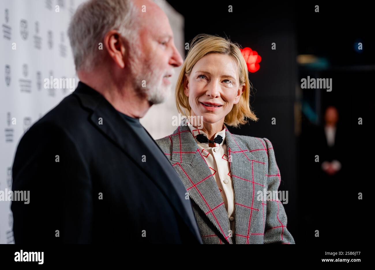 ROTTERDAM - Actress Cate Blanchett and director Guy Maddin, prior to the premiere of Rumours at ...