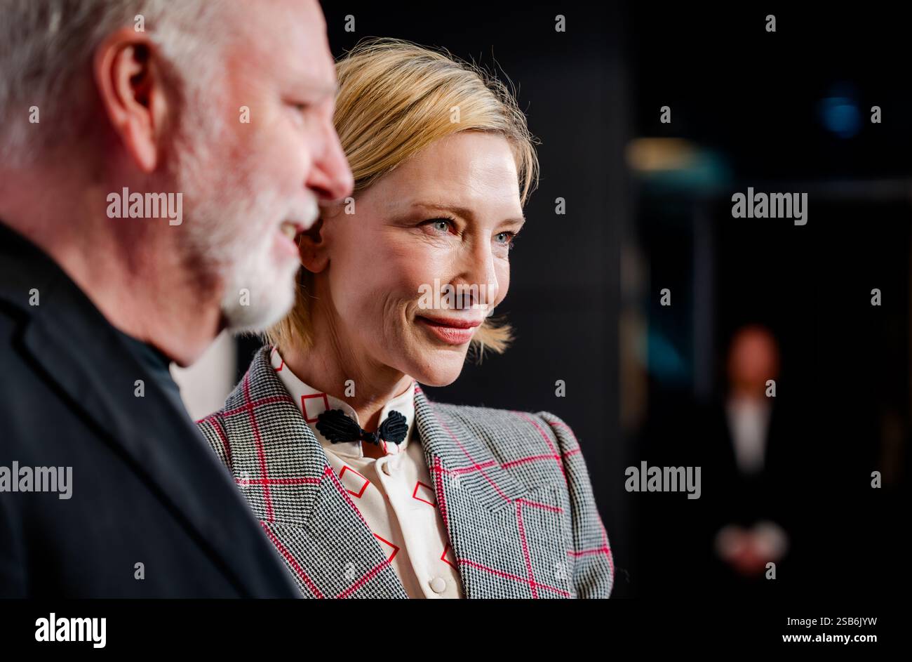 ROTTERDAM - Actress Cate Blanchett and director Guy Maddin, prior to the premiere of Rumours at ...
