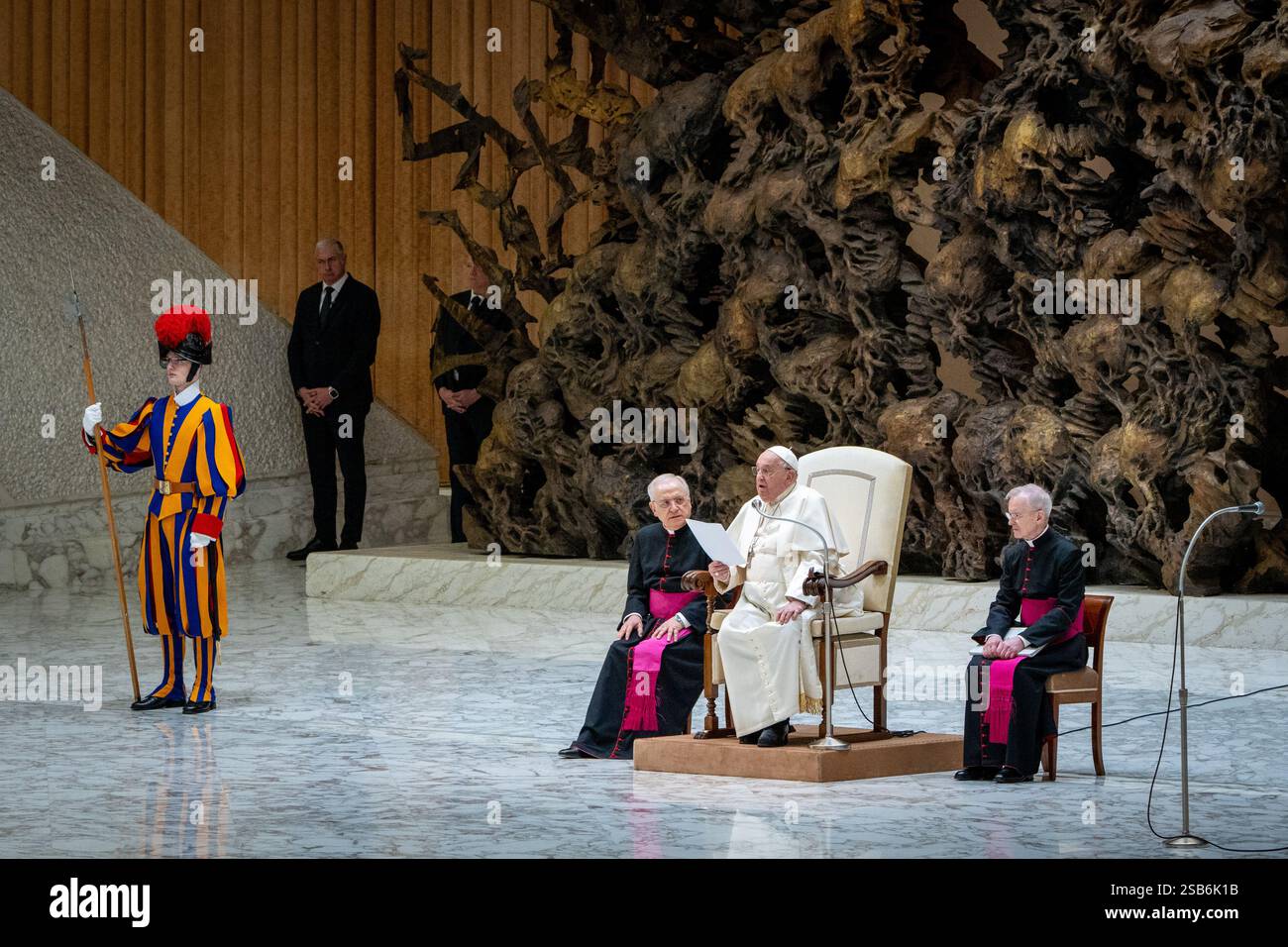 Vatican, Vatican. 01st Feb, 2025. Pope Francis delivers his speech ...