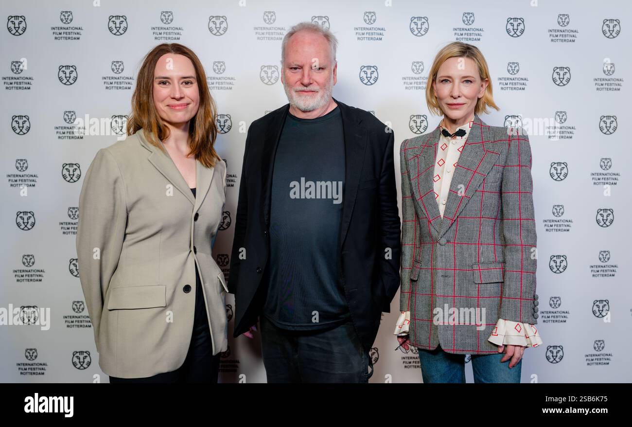 ROTTERDAM - VLNR: Festival director Vanja Kaludjercic, director Guy Maddin and actress Cate ...