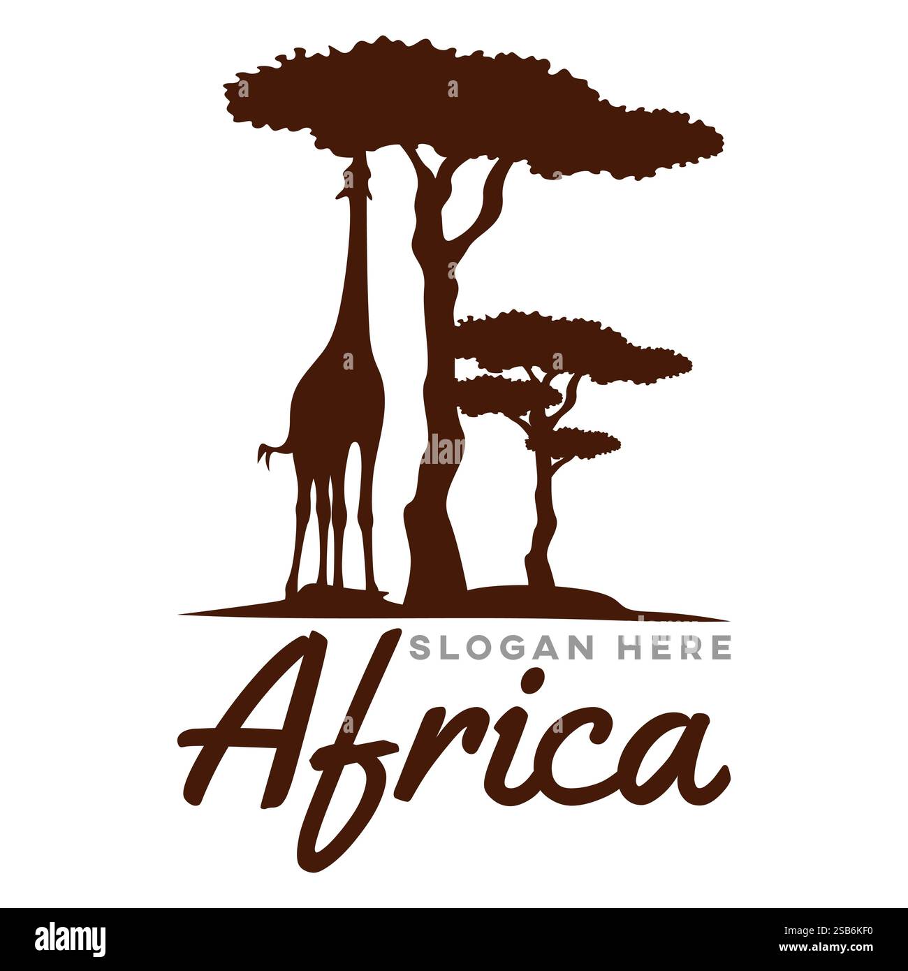 Modern African giraffe logo. Vector illustration Stock Vector Image ...