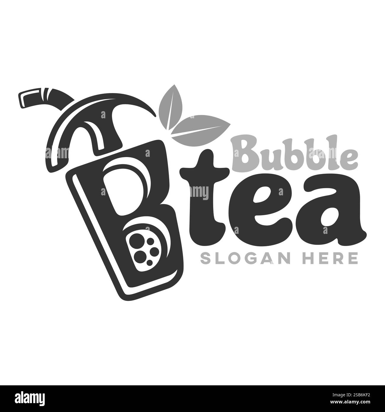 Bubble tea logo Black and White Stock Photos & Images - Alamy