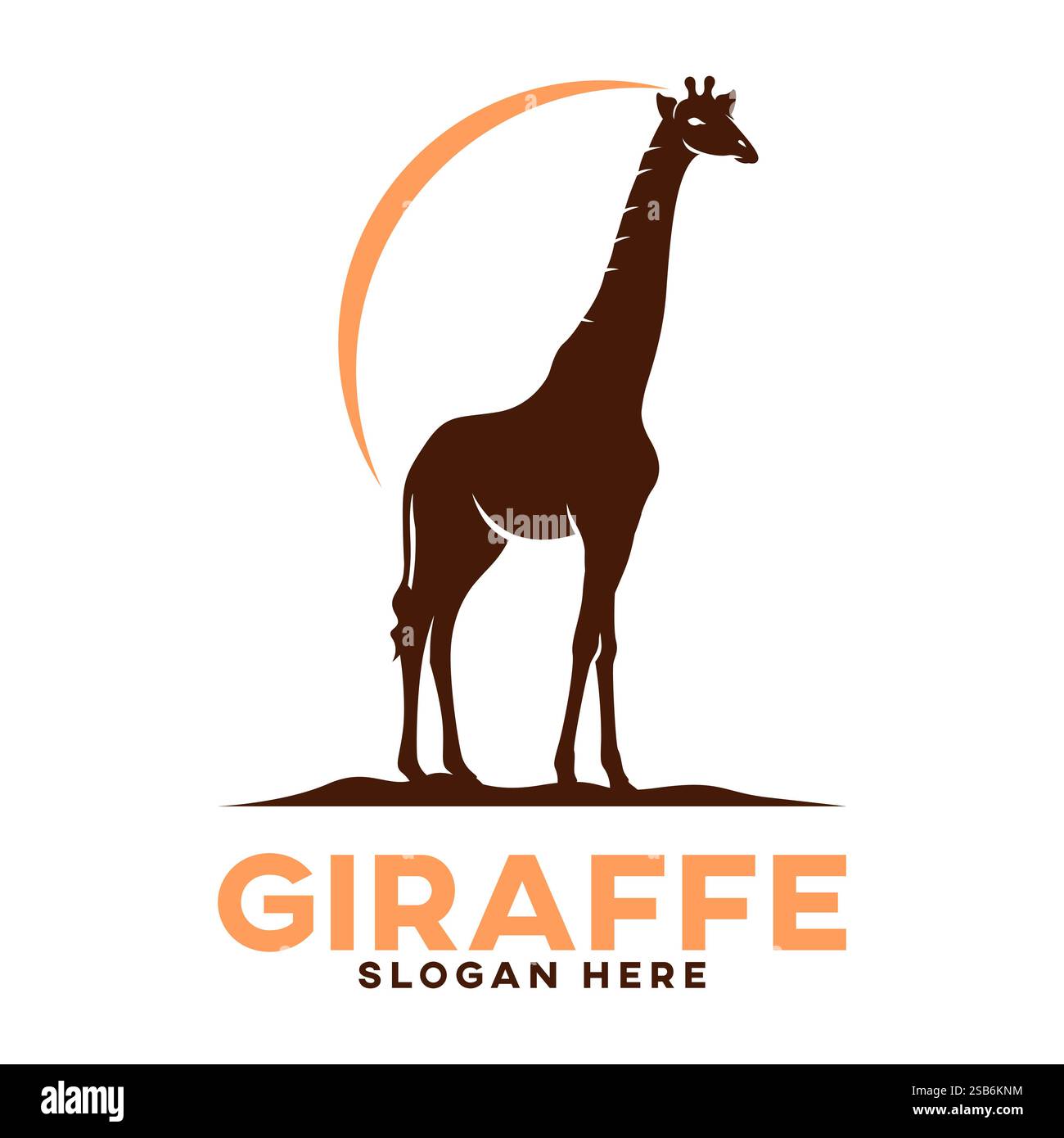 Modern African giraffe logo. Vector illustration Stock Vector Image ...