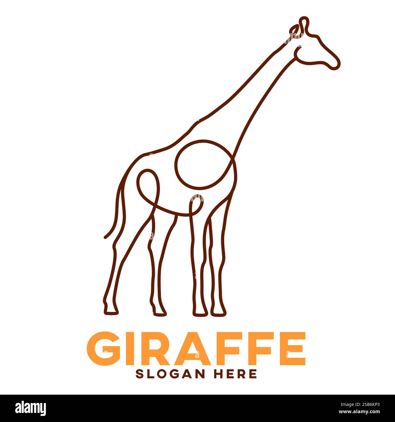 Modern African giraffe logo. Vector illustration Stock Vector Image ...