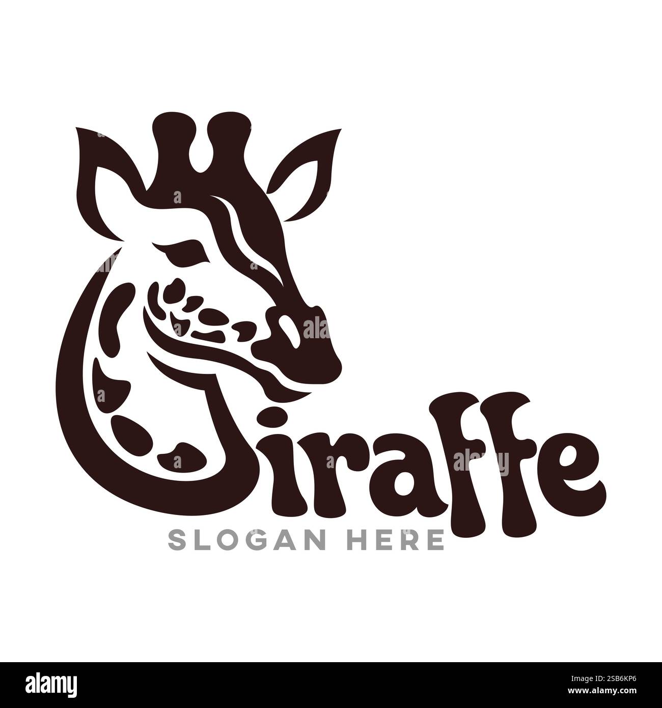 Modern African giraffe logo. Vector illustration Stock Vector Image ...