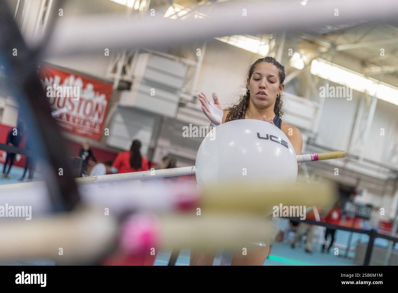 Houston, Texas, USA. 31st Jan, 2025. SFA Lumberjacks pole vaulter Reis ...