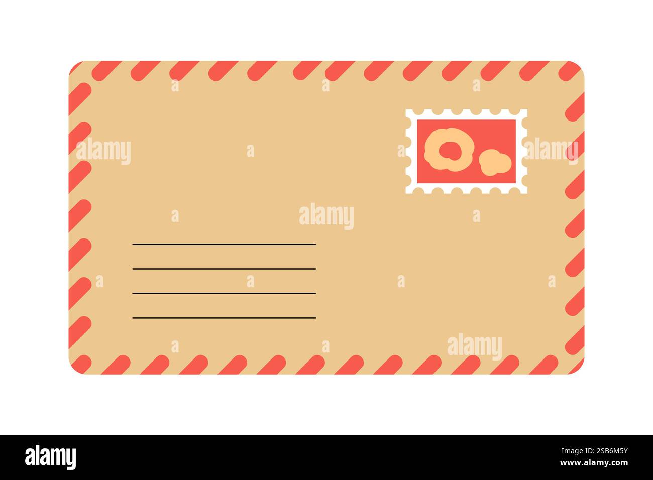 A colorful envelope is placed on a table adorned with a decorative ...