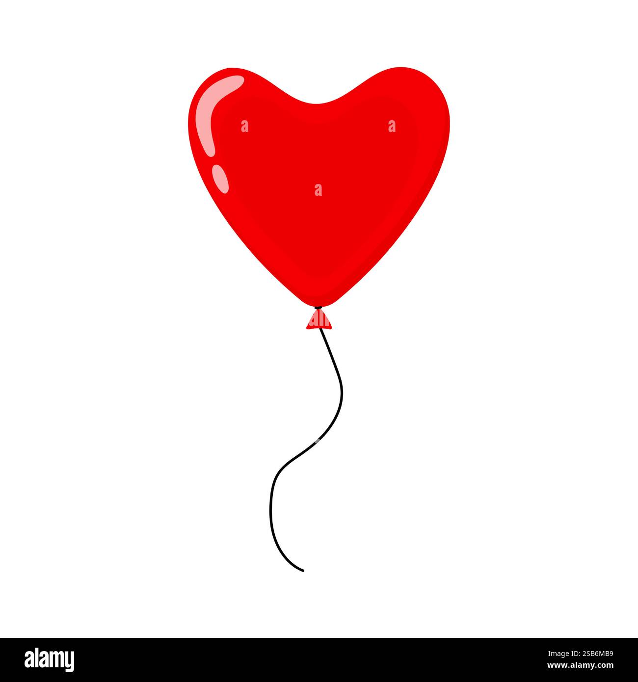 A vibrant red balloon shaped like a heart floats gracefully against a ...
