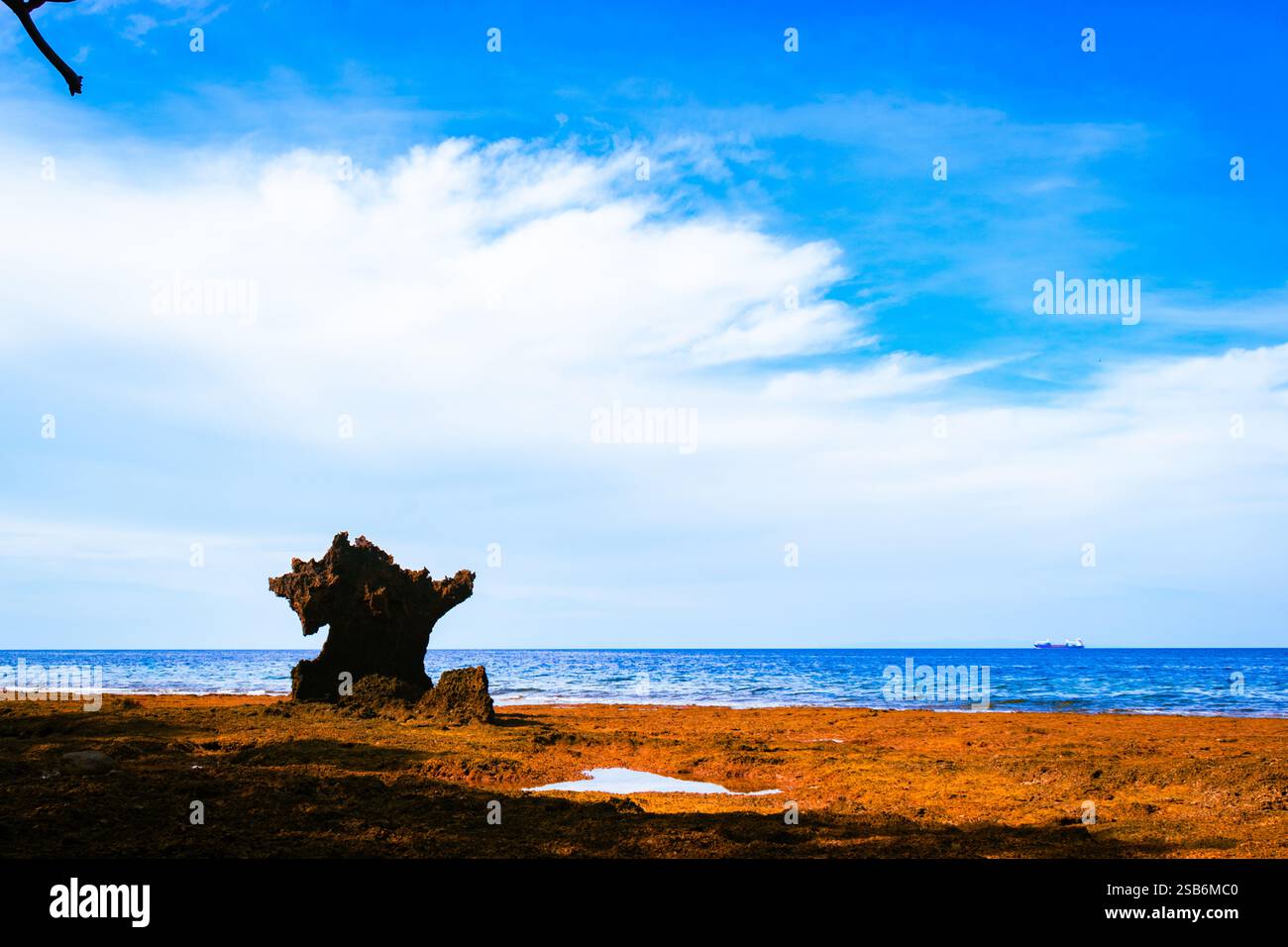 Rocky coast of the sea. Coco Cabana, Romblon Island, Philippines Stock ...