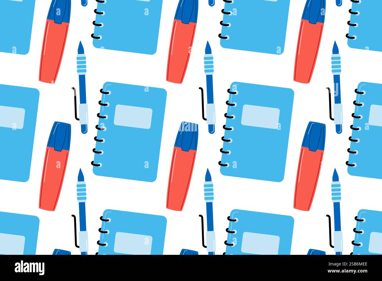 stationery elements seamless pattern design vector. Vector illustration ...