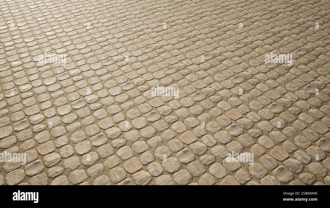 Concept conceptual solid beige background of cobblestone texture floor ...