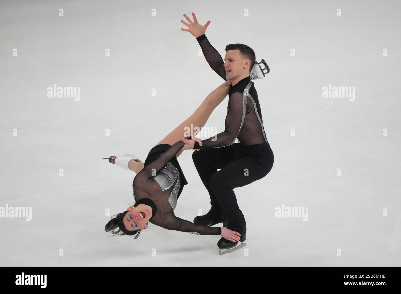 Charlene Guignard and Marco Fabbri of Italy perform during the ice ...