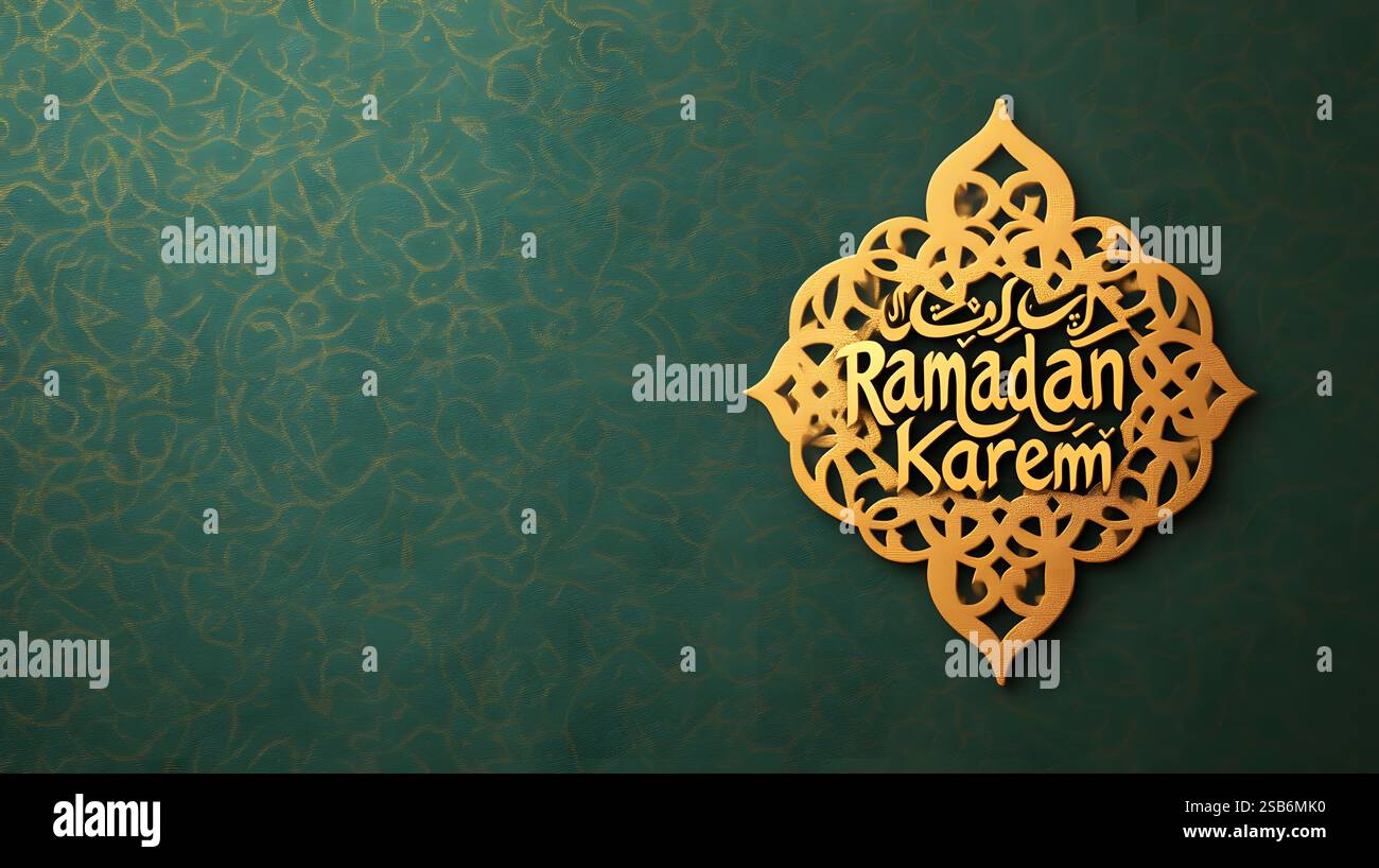 and Elegant Depiction of Ramadan Kareem Calligraphy Written in Arabic ...