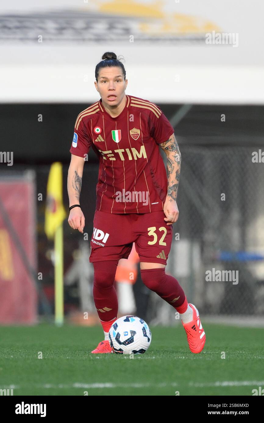 Rome, Italy. 01st Feb, 2025. AS Roma's Elena Linari during the Italian ...