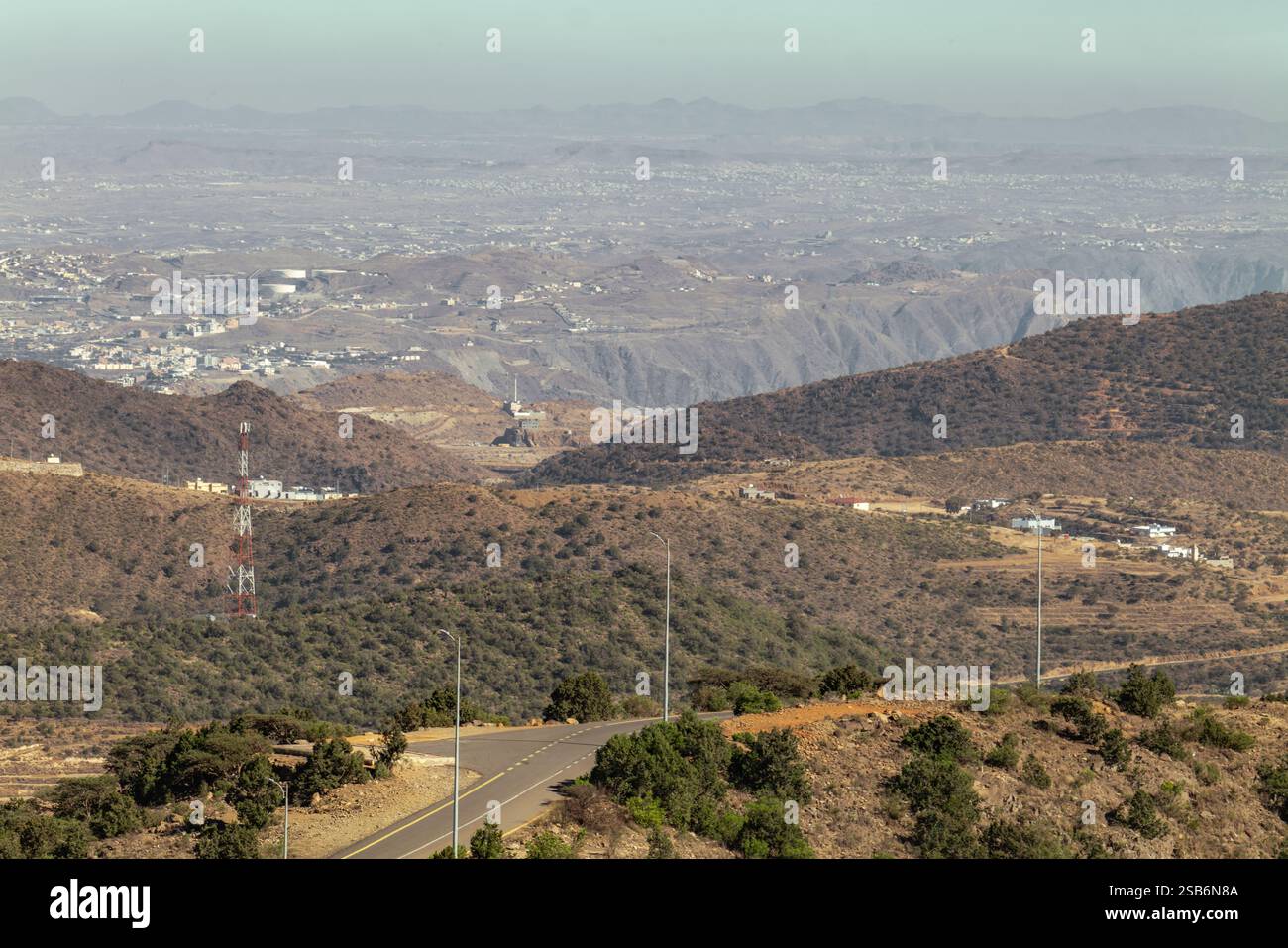 Scenic Overlook of Abha, Saudi Arabia. A panoramic view of Abha, Saudi ...