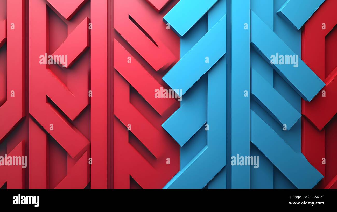 Abstract web of intersecting arrows in vibrant colors symbolizing ...