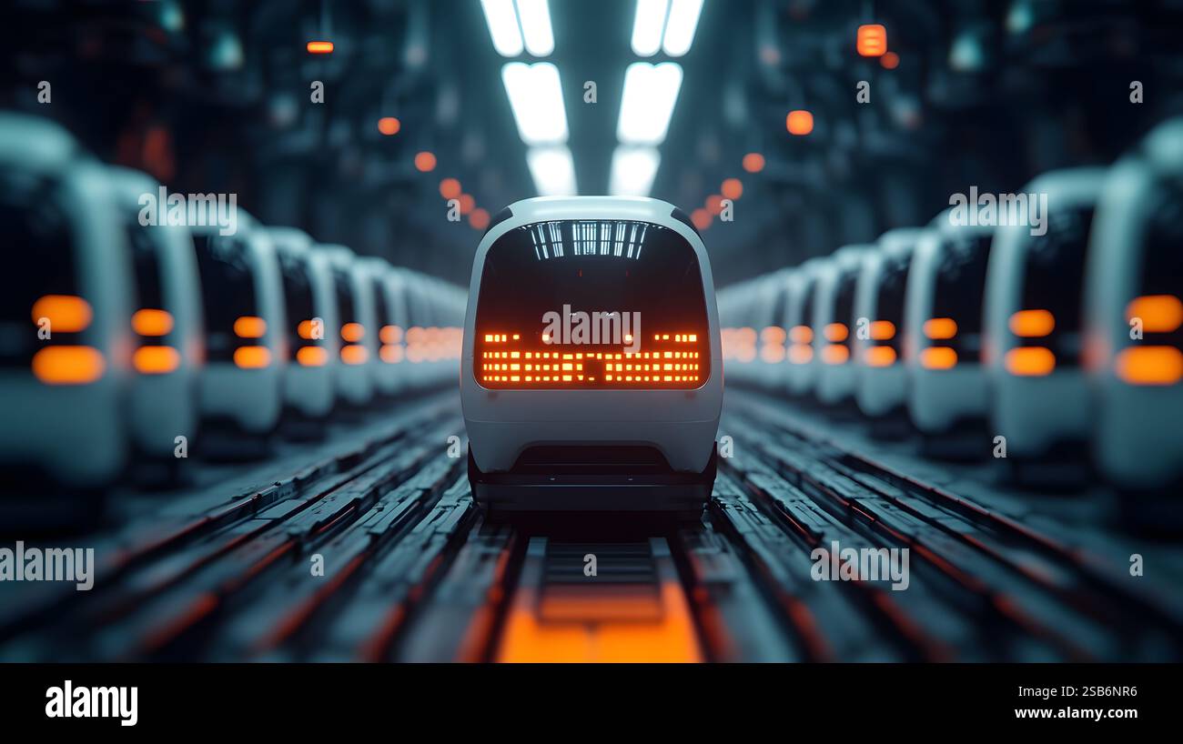 Symmetrical and organized transportation network with futuristic ...