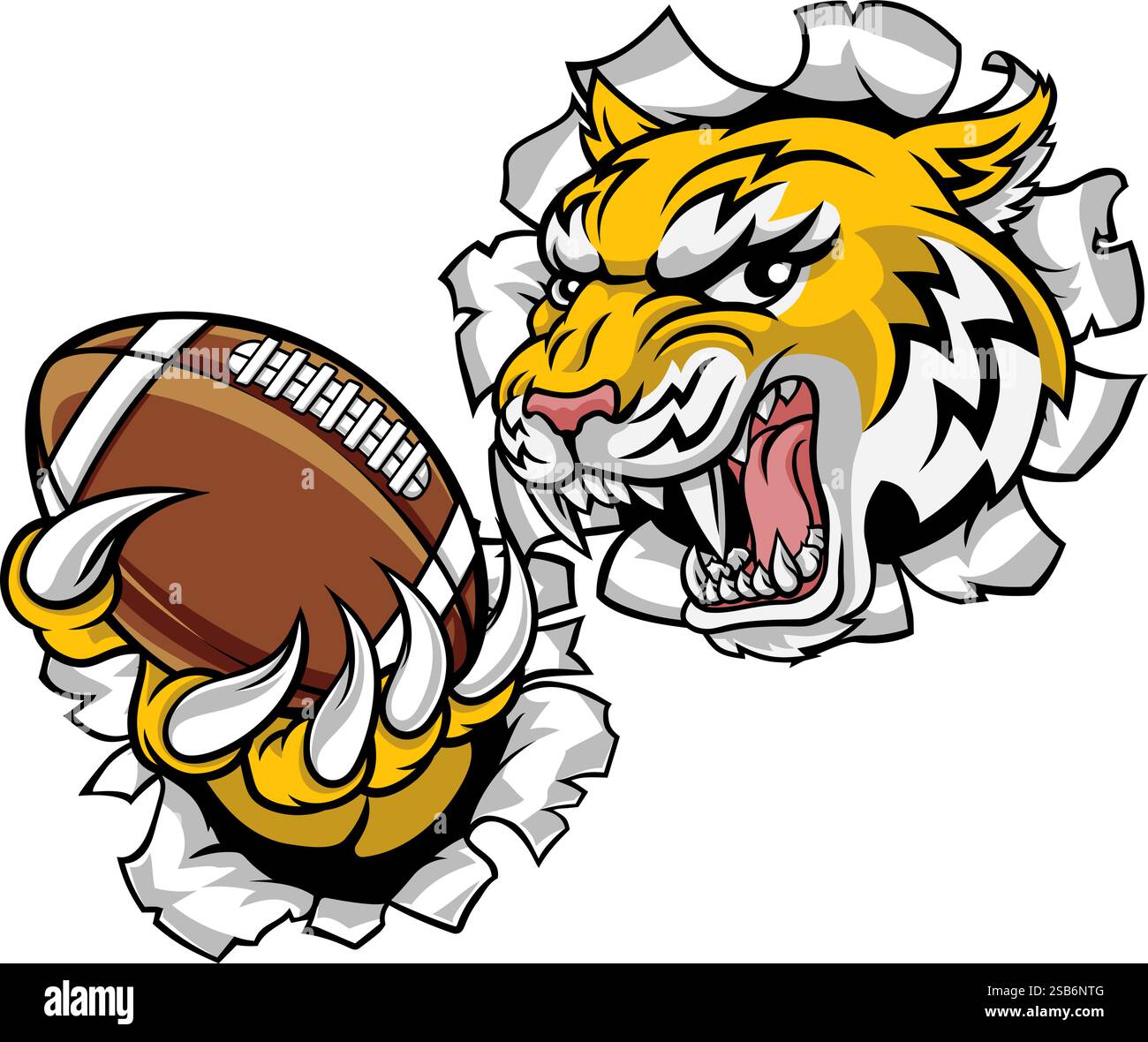 Wildcat Bobcat Bobcats Wildcats Football Mascot Stock Vector Image ...