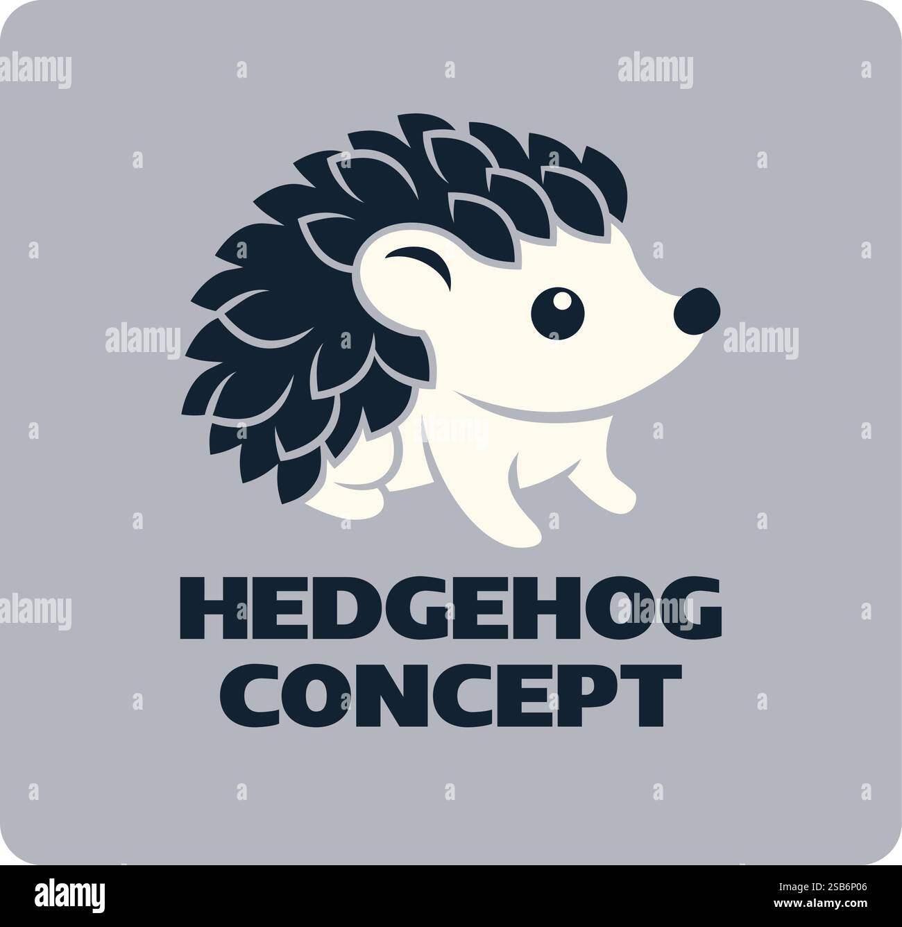 Hedgehog Animal Design Icon Mascot Illustration Stock Vector Image ...