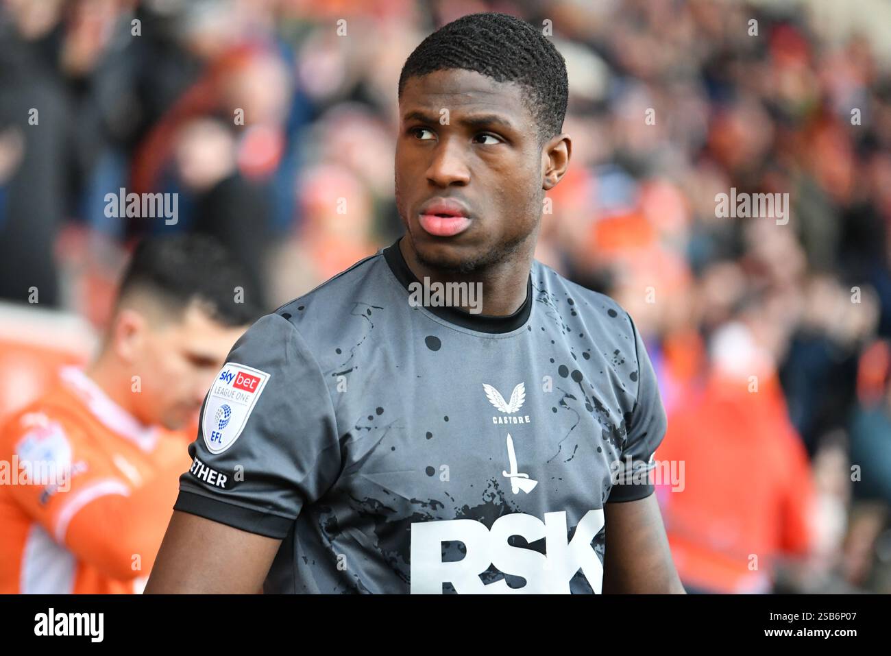 Blackpool, England. 1st Feb 2025. Thierry Small before the Sky Bet EFL ...