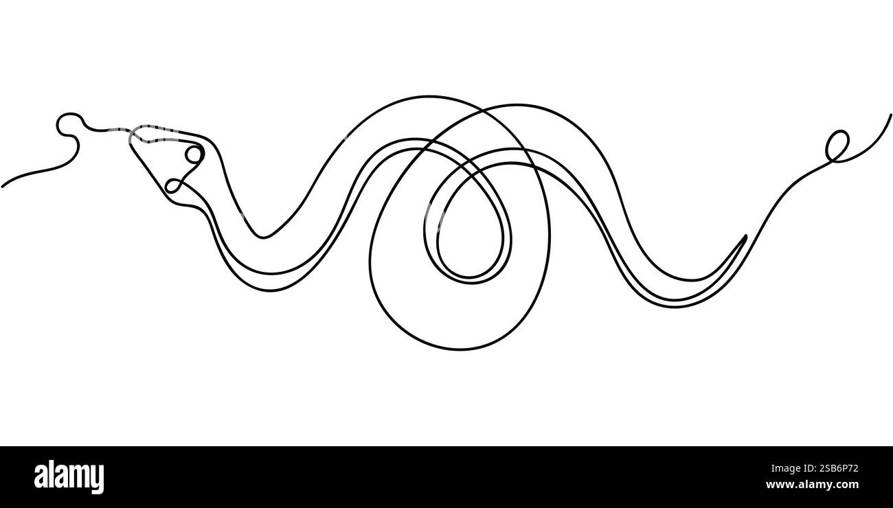 An abstract representation features a snake intertwined in flowing ...