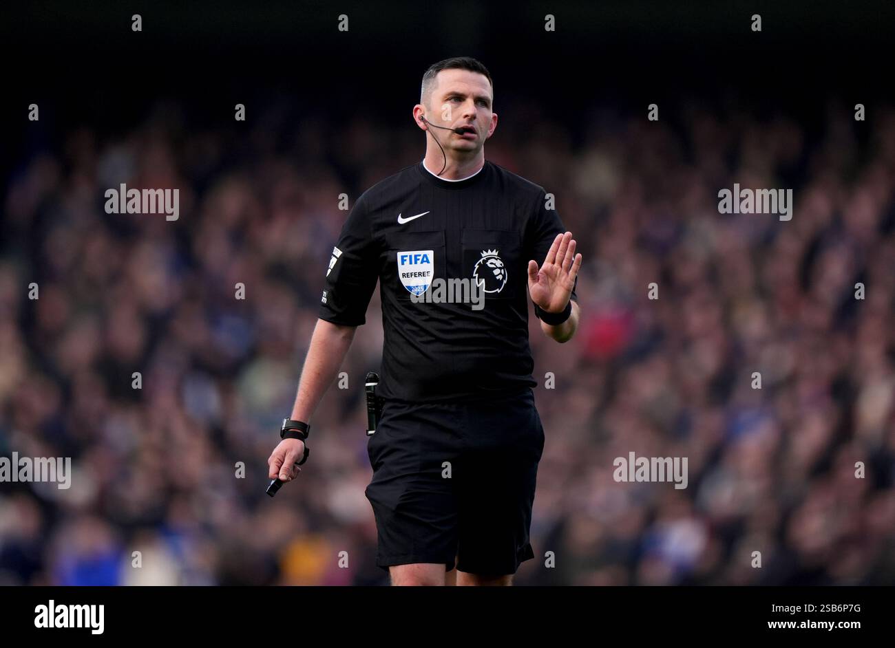Referee Michael Oliver during the Premier League match at Portman Road ...