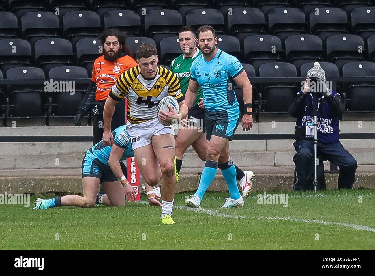 Try Castleford Josh Simm*** during the Pre Season Friendly match ...
