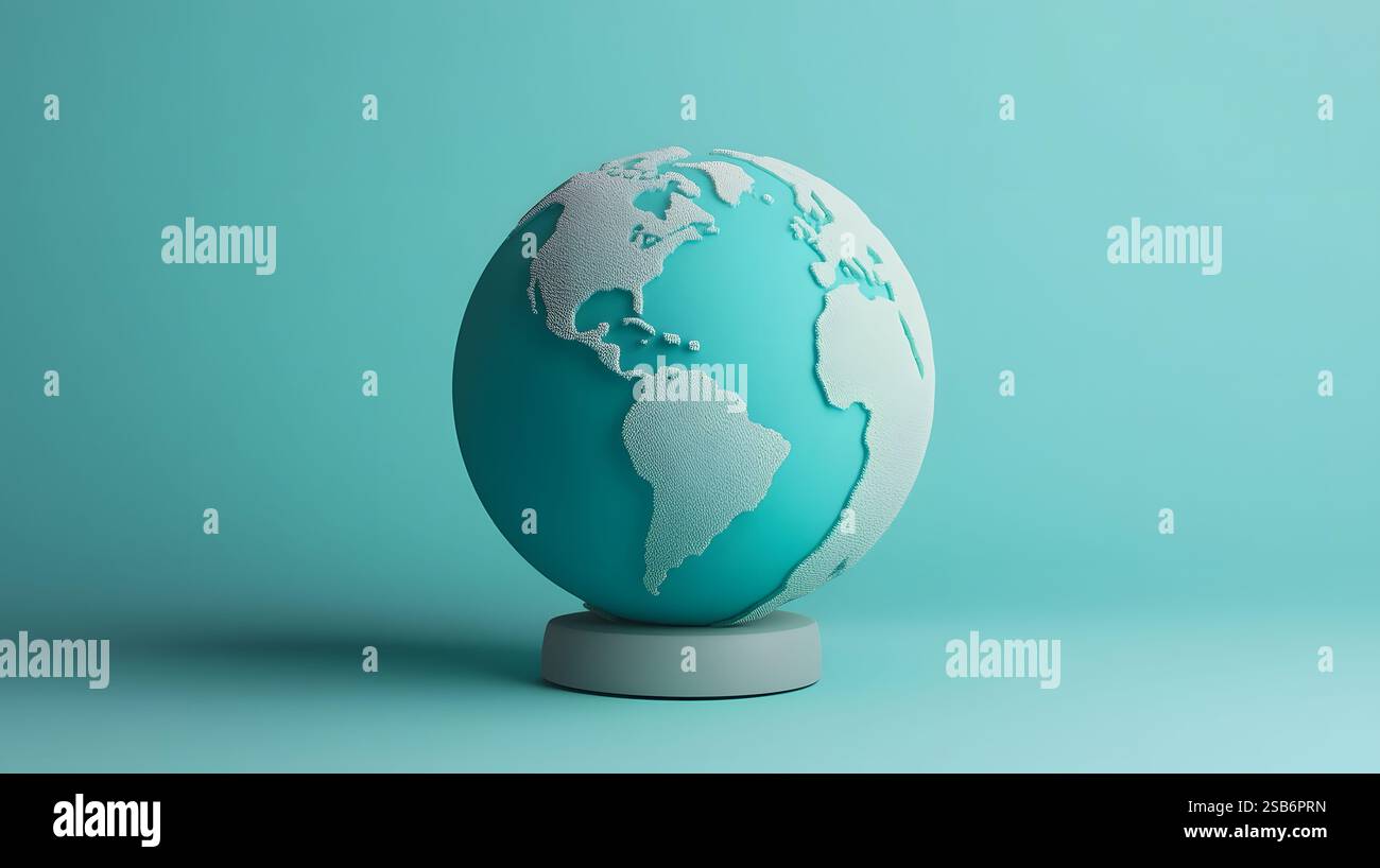 Minimalist 3D globe with segmented shipping zones and a clean ...