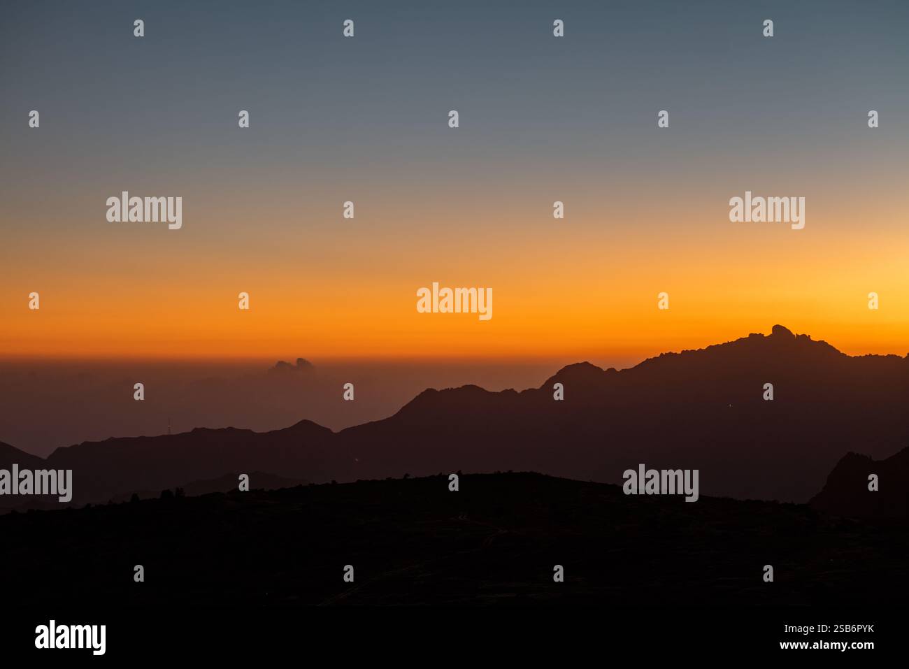Golden Sunset Over Abha Mountains, Saudi Arabia Stock Photo - Alamy