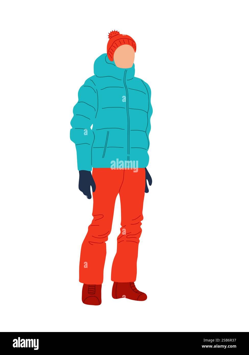 Person on orange jacket Cut Out Stock Images & Pictures - Alamy