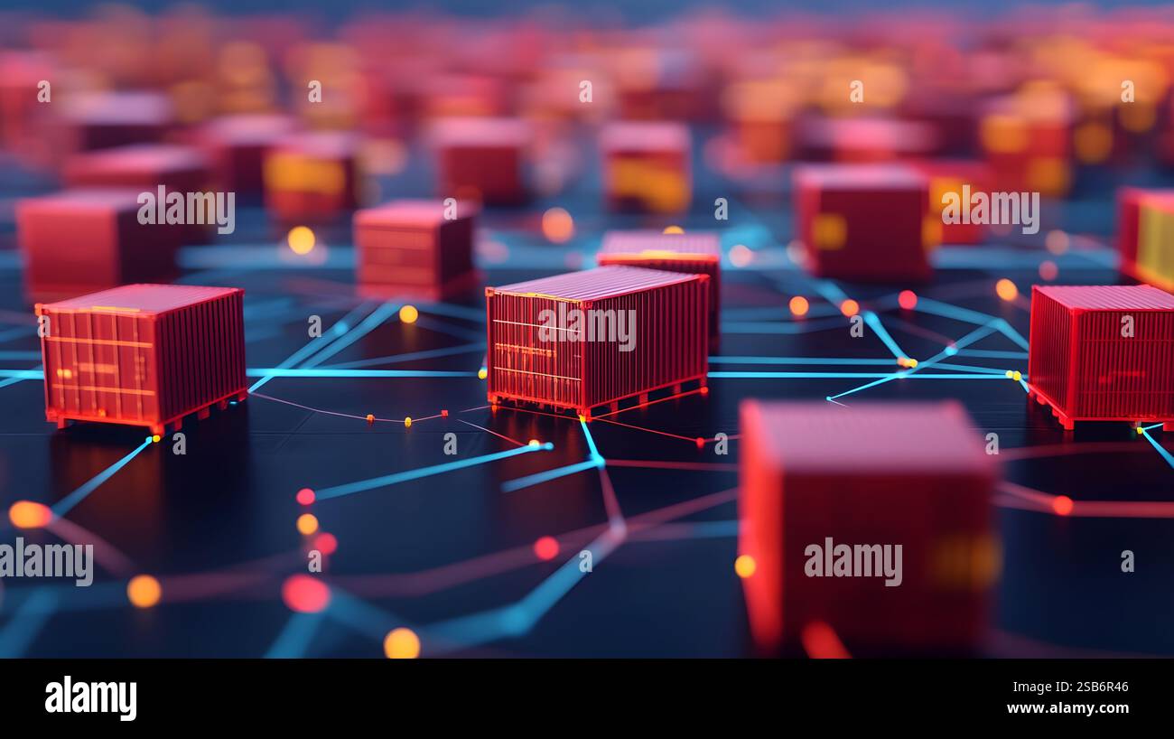 Centralized cargo hub with an interconnected network of nodes ...