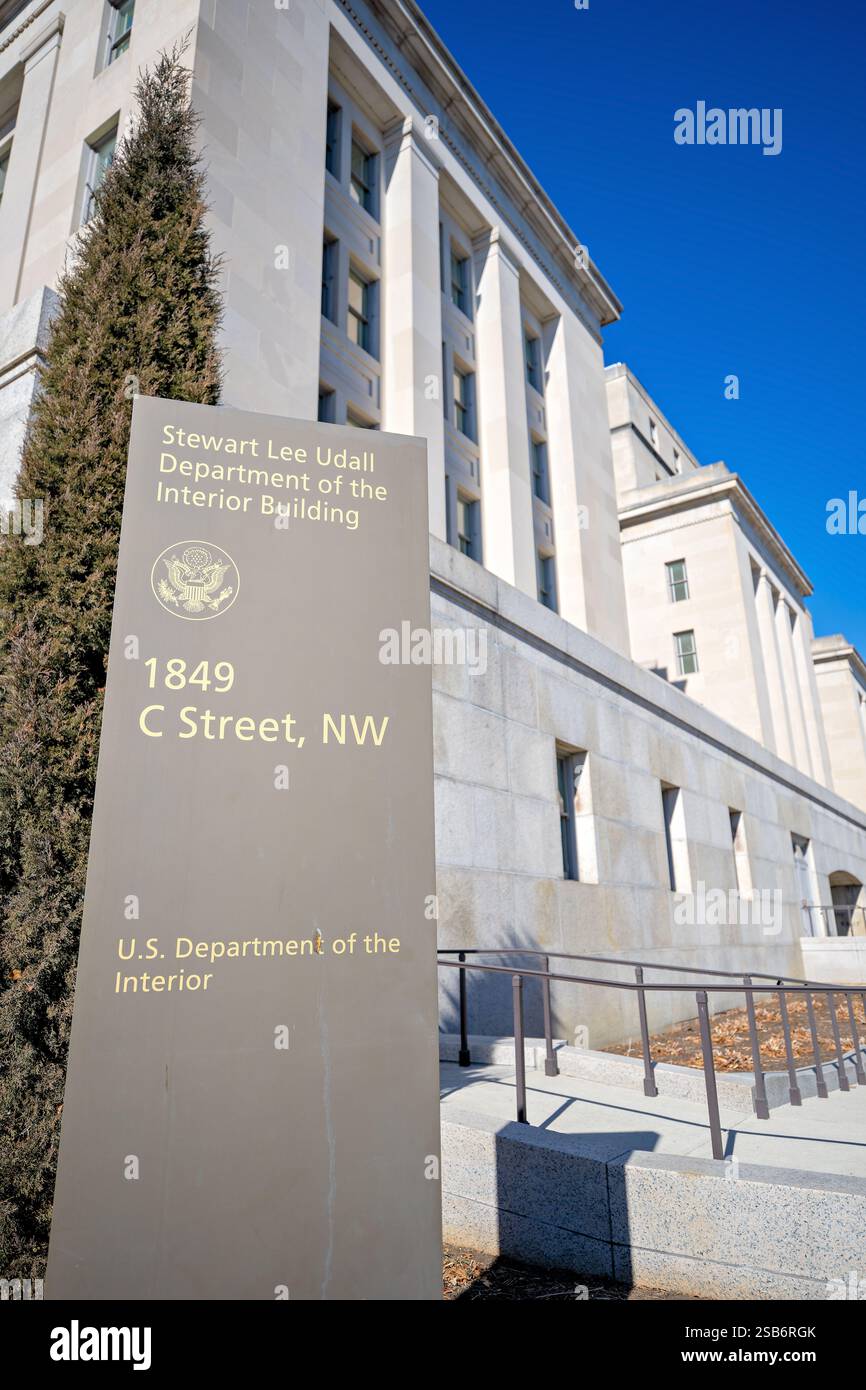 WASHINGTON, DC, United States — The C Street entrance to the Stewart ...