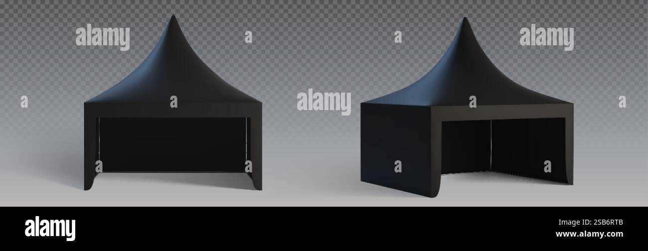 Black exhibition gazebo Stock Vector Images - Alamy