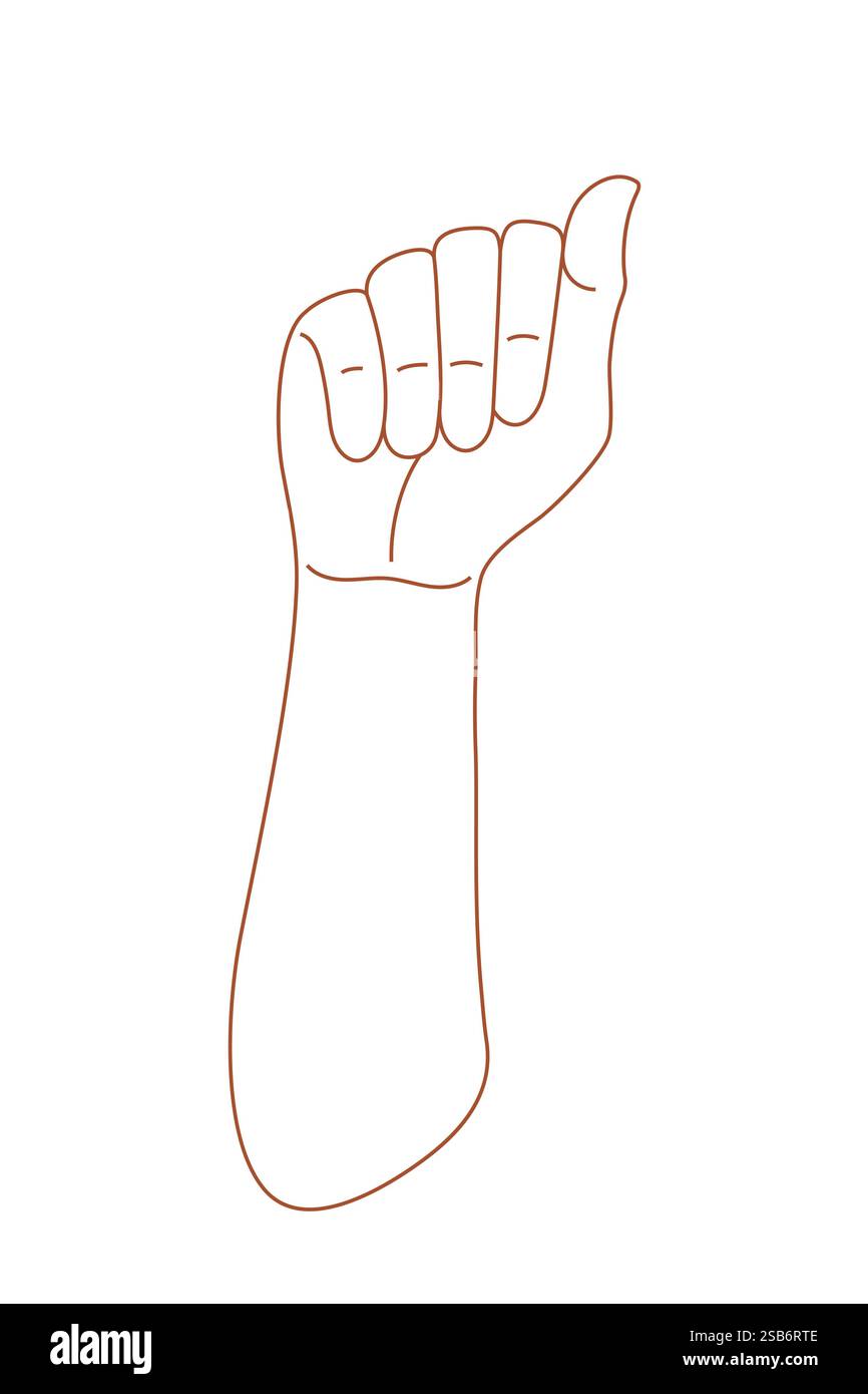 hands clenched power strength icon logo vector. Vector illustration ...