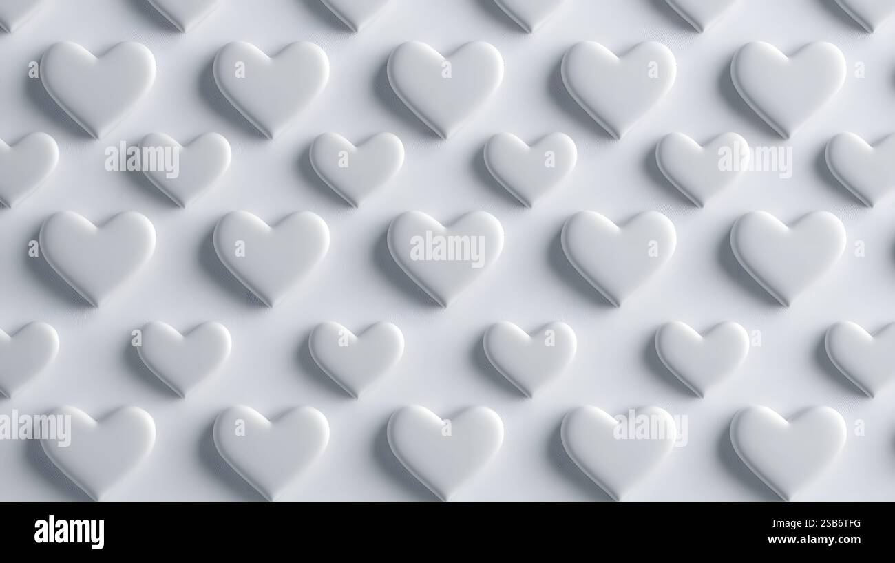 Soft and delicate diagonal heart pattern in a repeating texture on a ...