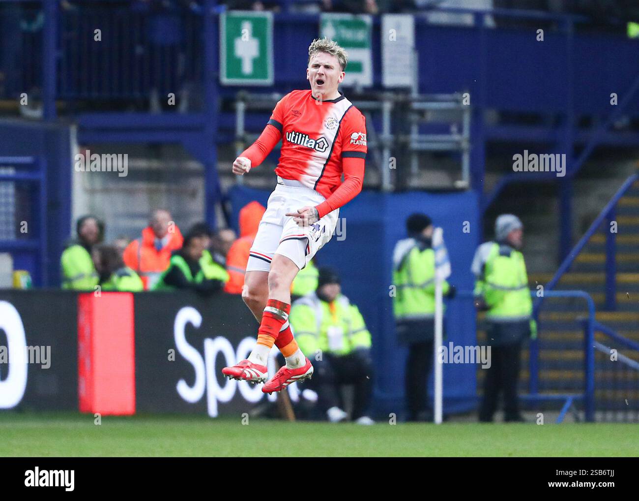 Alfie Doughty of Luton Town celebrates goal after making it 1-0 during ...