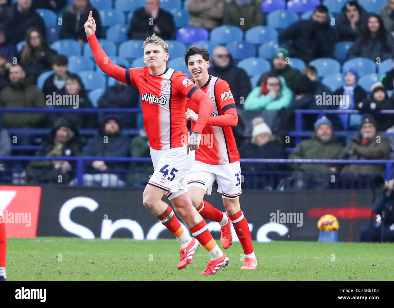 Alfie Doughty of Luton Town celebrates goal after making it 1-0 during ...