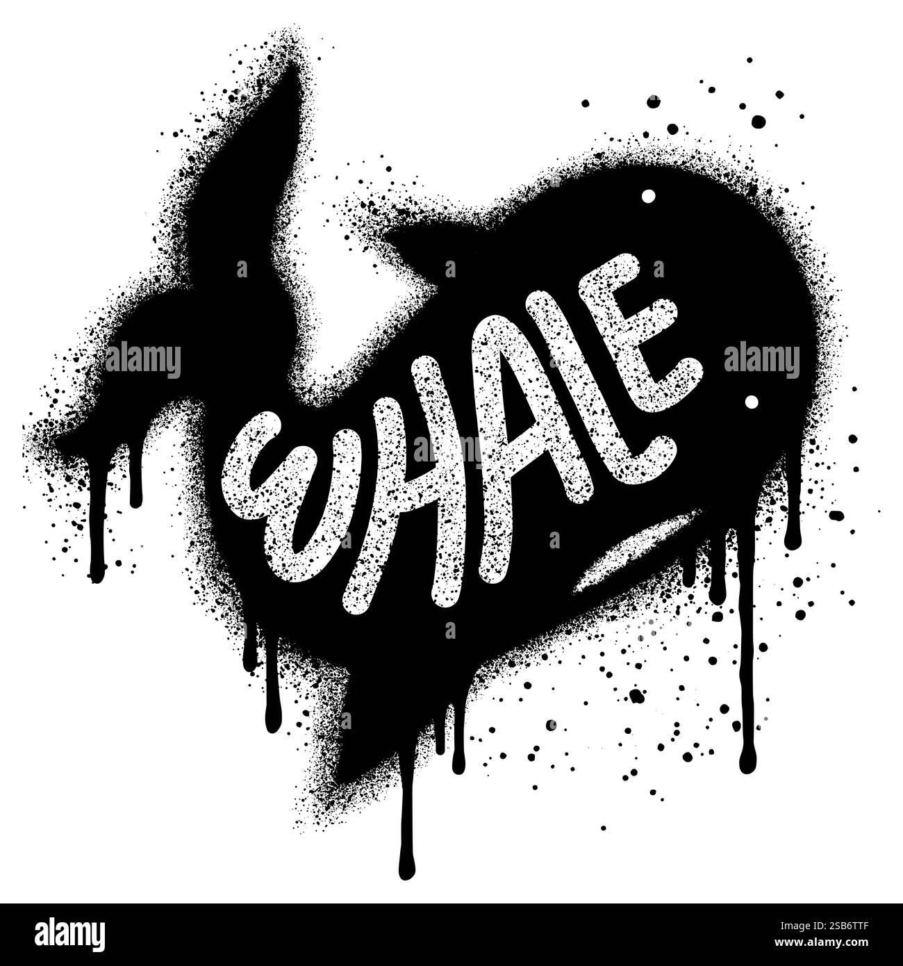 whale graffiti with black spray paint Stock Vector Image & Art - Alamy