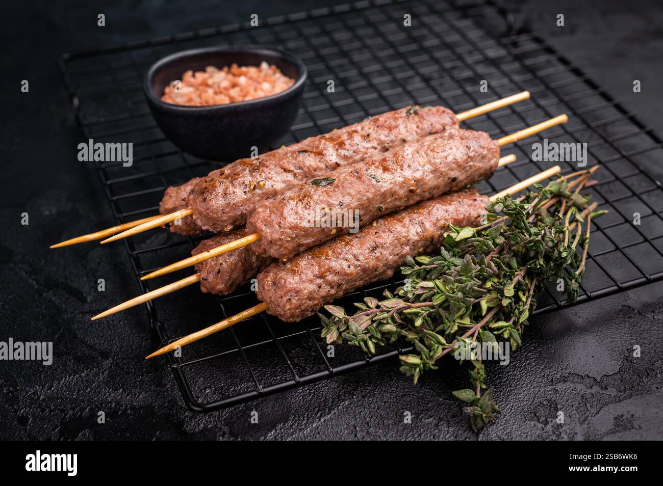 Grilled Cevapcici skewers, Cevapi sausages from mince beef and pork ...