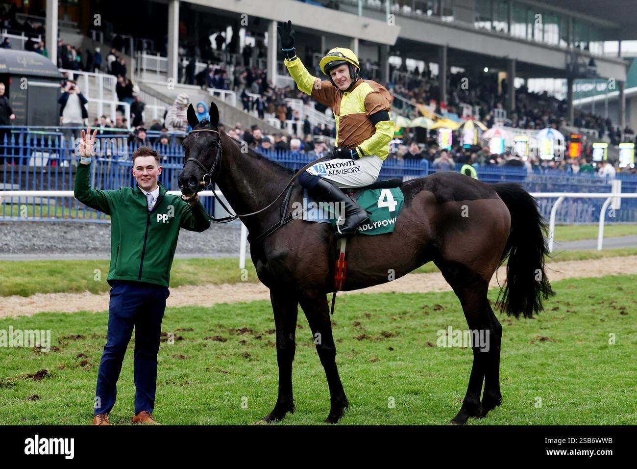 Paul Townend celebrates aboard Galopin Des Champs after winning the ...