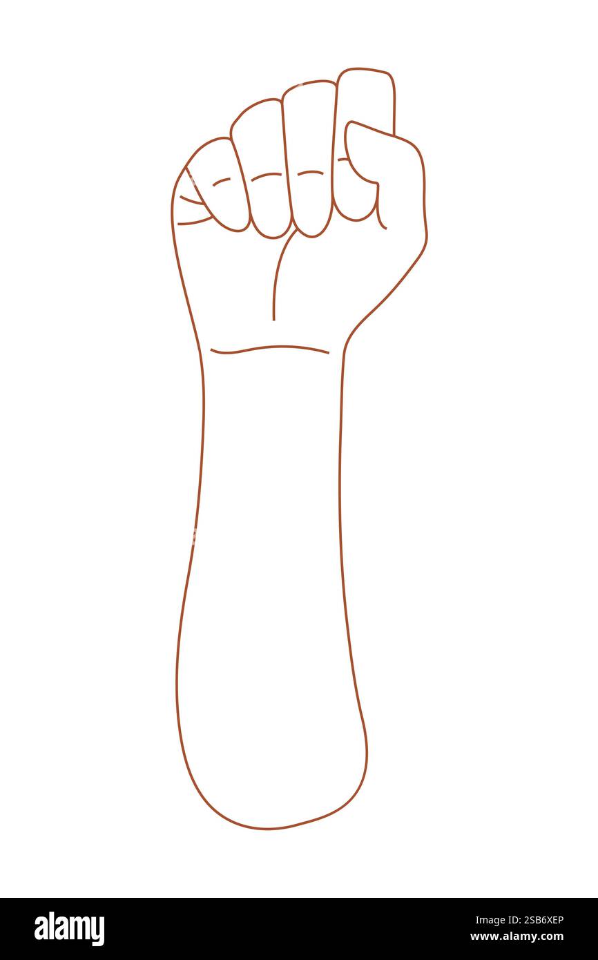 hands clenched power strength icon logo vector. Vector illustration ...