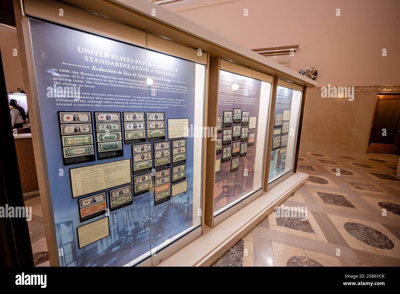 WASHINGTON, DC, United States — Currency exhibits in the Bureau of ...