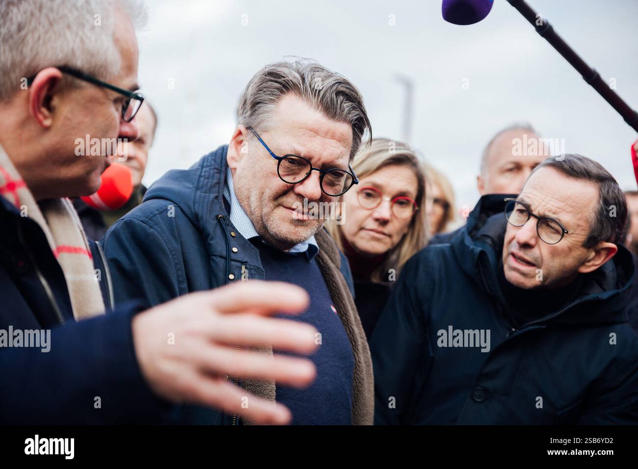 Portrait of the mayor of REDON city, Pascal Duchêne during the Visit of ...