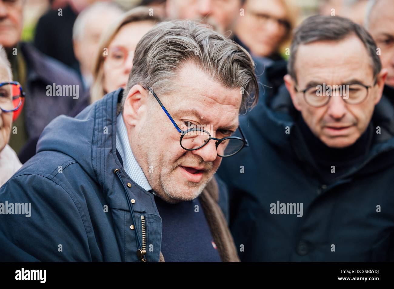 Portrait of the mayor of REDON city, Pascal Duchêne during the Visit of ...