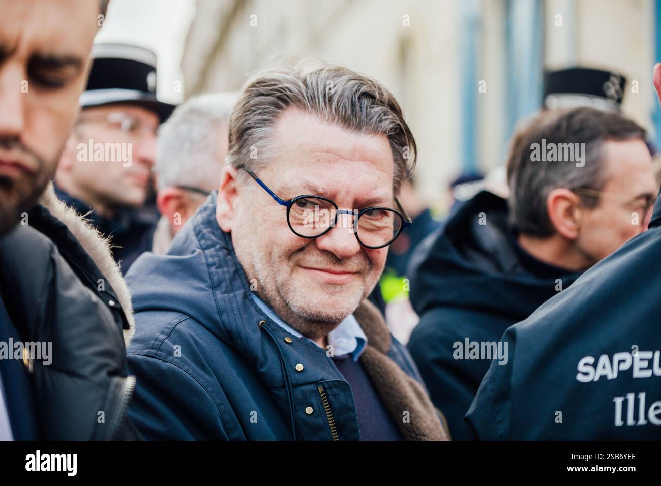 Portrait of the mayor of REDON city, Pascal Duchêne during the Visit of ...