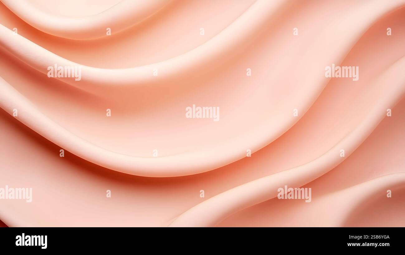 Elegant and feminine abstract background with satin-like curves and ...
