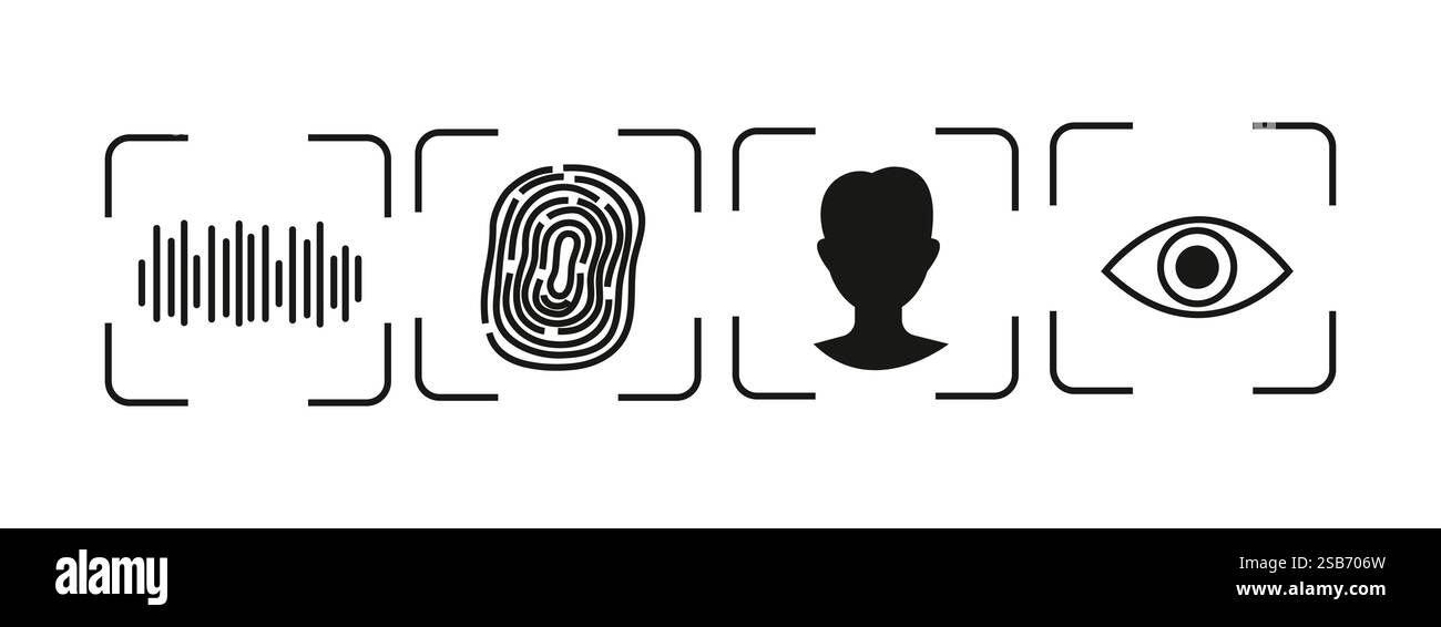 Five black and white icons are displayed in a row. The icons depict a ...