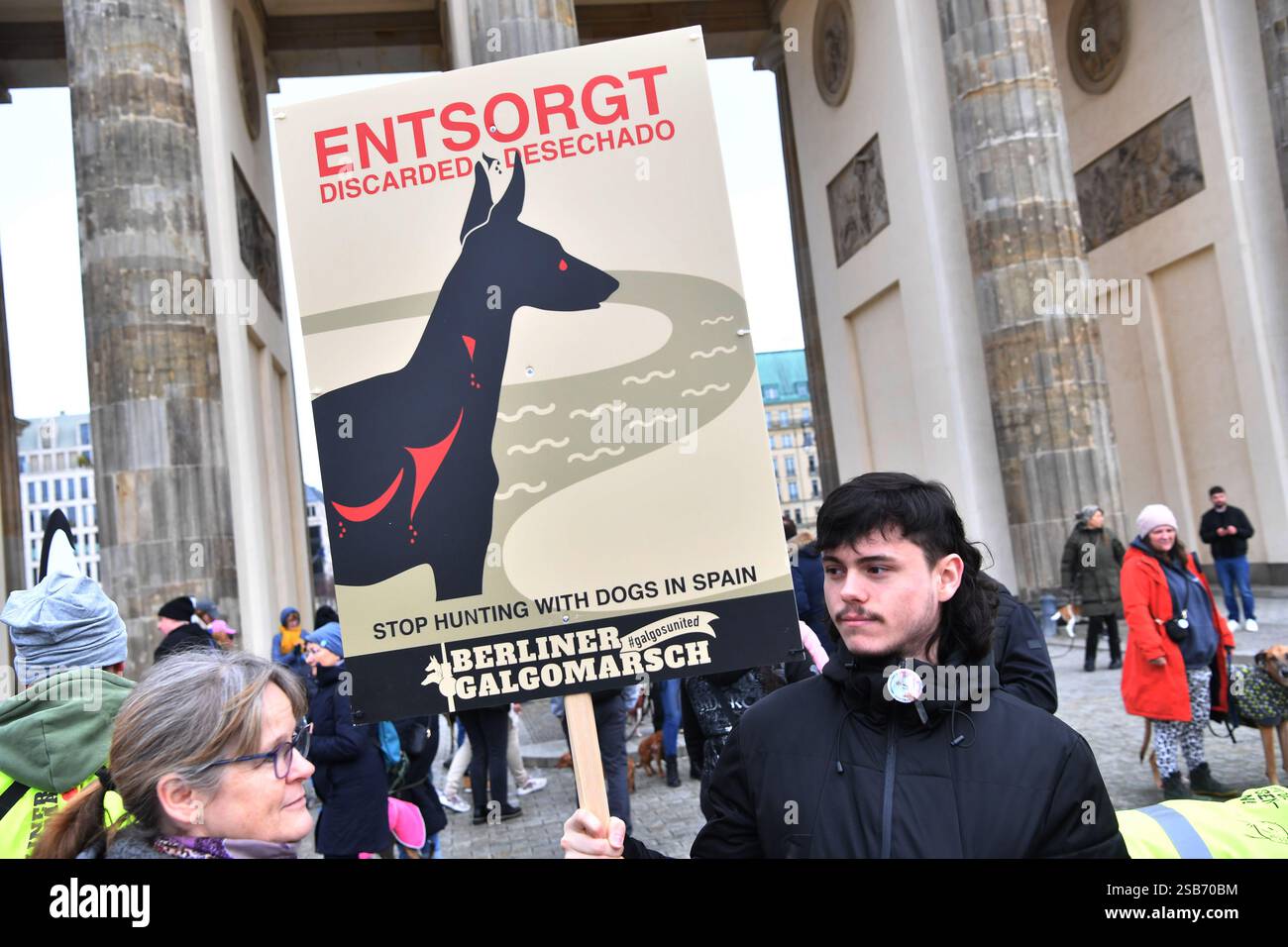 Berlin, Germany. 01st Feb, 2025. Several hundred dog owners and their ...