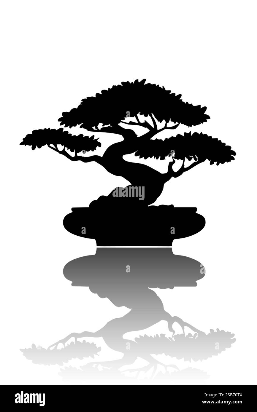 Plant in silhouette on Stock Vector Images - Alamy