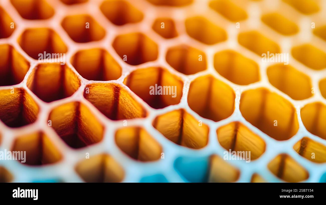Vibrant and contrasting honeycomb patterns in a futuristic,tech ...